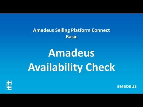 Amadeus Availibility Check (Ingles) | Turismo y Hotelería Consultora